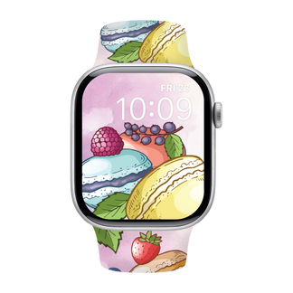 Parisian Macaron Treats Print | Silicone Watch Band for Apple Watch ...